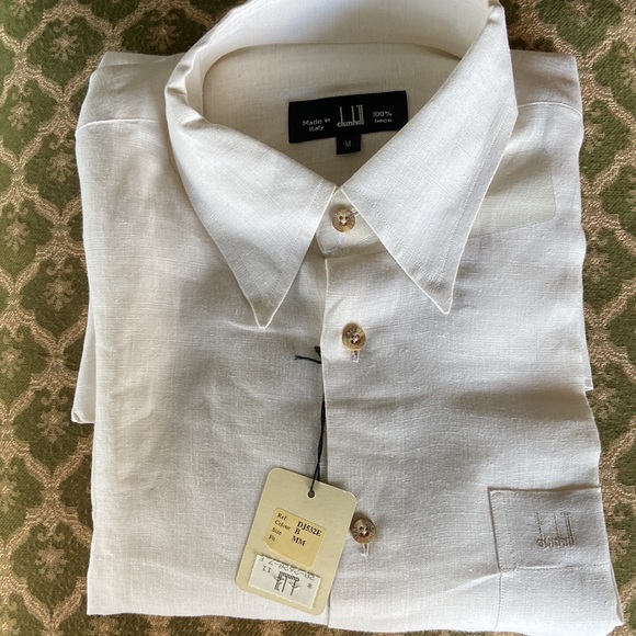alfred Dunhill | Shirts | Dunhill 0 Linen Medium Long Sleeve Dress ...